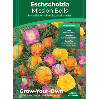 Eschscholzia Mission Bells Flower Seeds | Outdoor Plants – Gardeners Dream