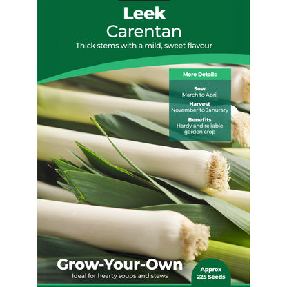 Carentam Leek Seeds | Outdoor Plants | Free UK Delivery – Gardeners Dream