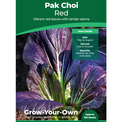 Pak Choi Red Choi F1 | Grow Your Own | Free UK Delivery – Gardeners Dream