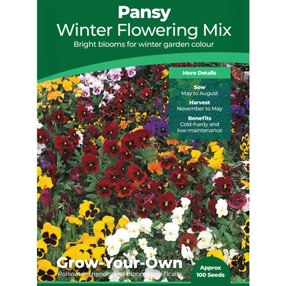 Pansy Winter Flowering Mixed Seeds | Outdoor Plants – Gardeners Dream