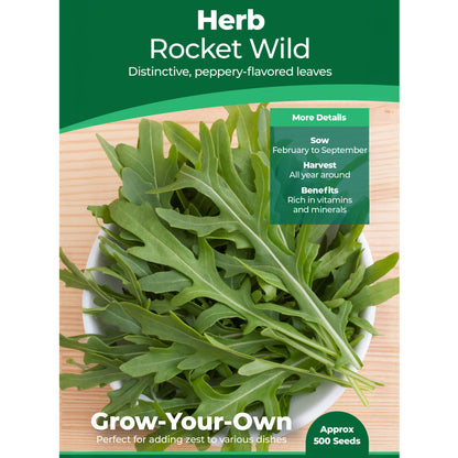 Wild Rocket Seeds | Grow Your Own | Free UK Delivery – Gardeners Dream