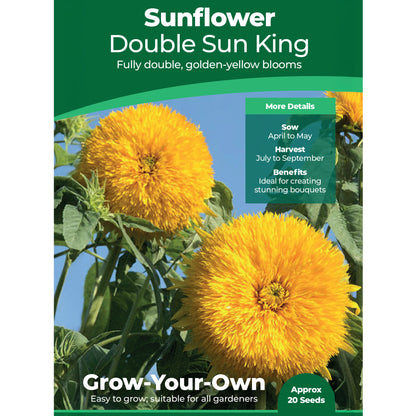 Sunflower Double Sun King | Grow Your Own | Free UK Delivery ...