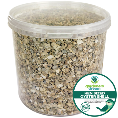 Gardeners Dream Hen Sized Oyster Shell (Tubs) | Bird Food