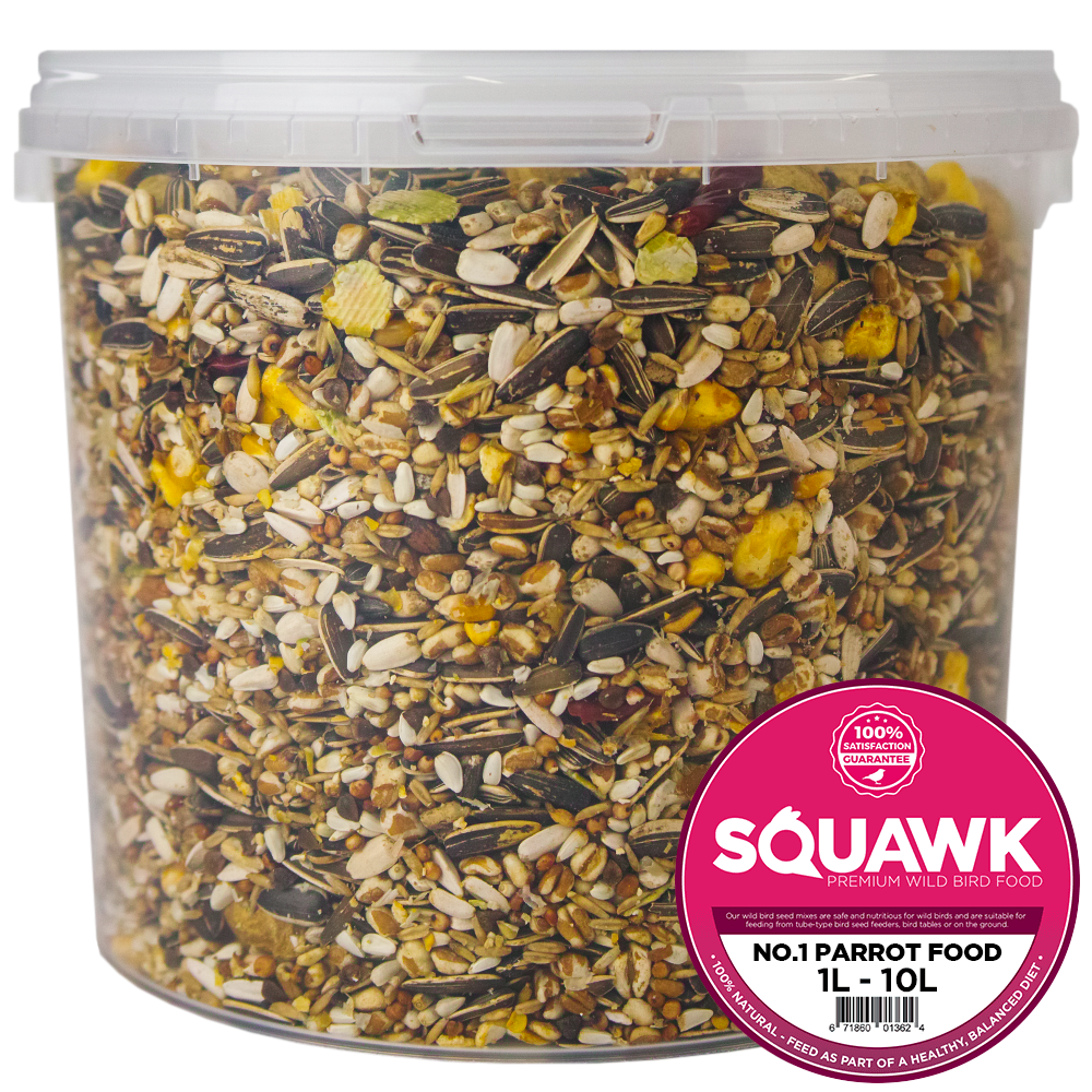SQUAWK Parrot Food (Tubs) | Bird Food – Gardeners Dream